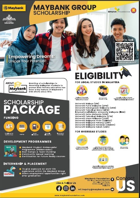 Maybank Group Scholarship Programme (MGSP) 2024 : Call-for Application ...